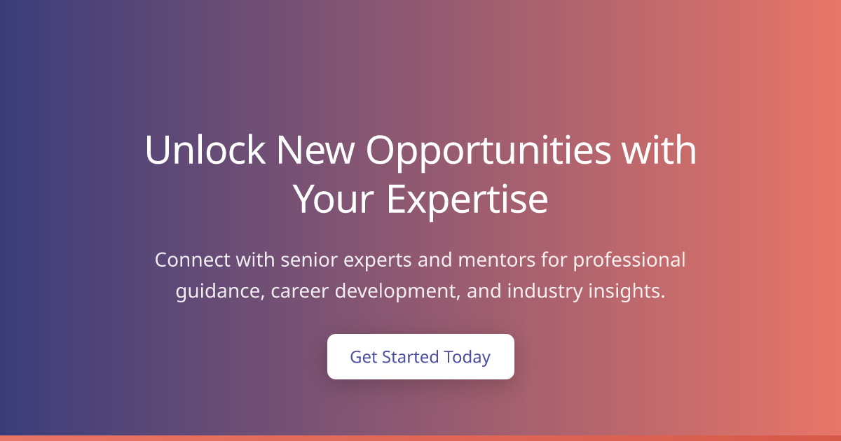 Senior Experts - Connect with Industry Leaders | Senior Experts